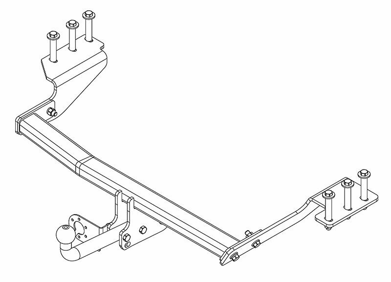 Фаркоп на HAVAL H6 (2015-), HAVAL M6 (2023-) (без электрики, паспорт/сертификат в комплекте) Автос. HV 01