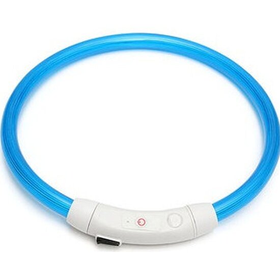 Ошейник Zoowell petqqLEDL LED сплошной свет, синий, 55см