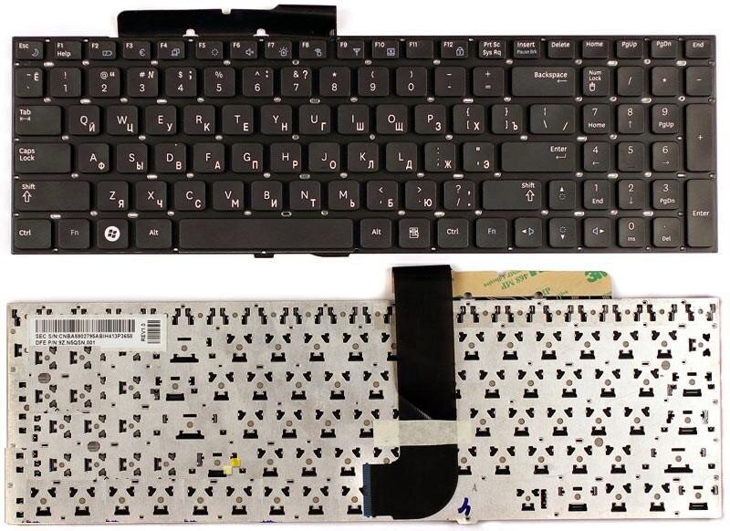 Клавиатура для ноутбука Samsung RF510, RF511, SF510, SF511, QX530 черная