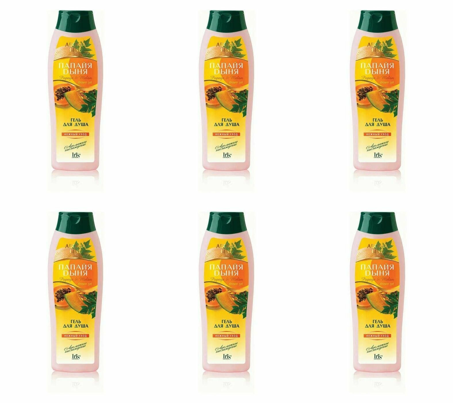 Iris cosmetic, Гель для душа Папайя и дыня, 400 мл, 6 шт
