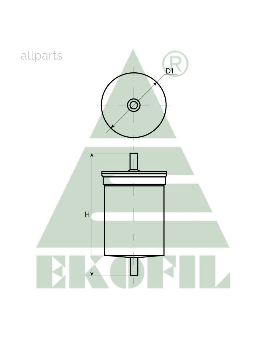EKOFIL EKO0301 фильтр топливный! V до 2.7\UNIVERSAL