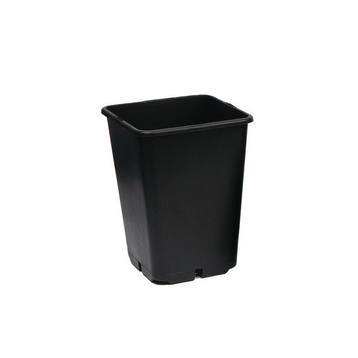 Горшок для рассады, 7 л, 21×21×27.5 см, чёрный, 2 шт.