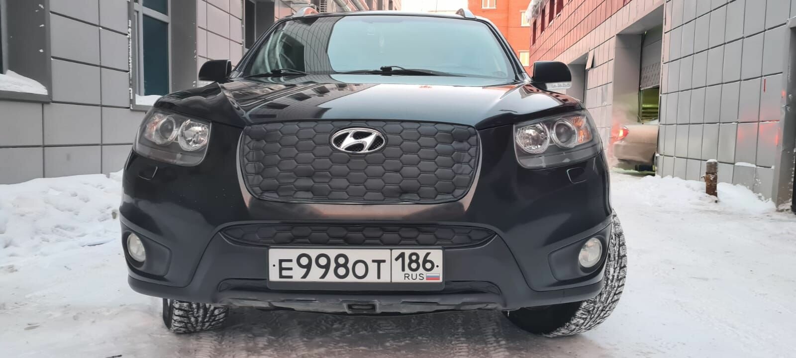 Утеплитель радиатора и бампера для Hyundai Santa Fe2 2009 - 2012 II Рестайлинг