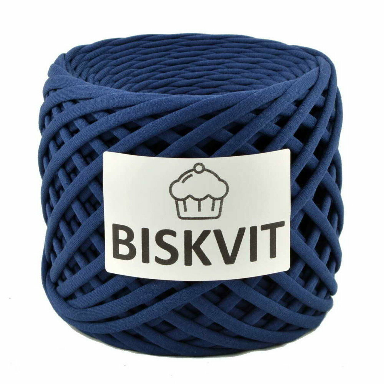 Пряжа Бисквит, Biskvit трикотажная, 330г, 100м, 100%хлопок, Синий бархат (311) 1 шт