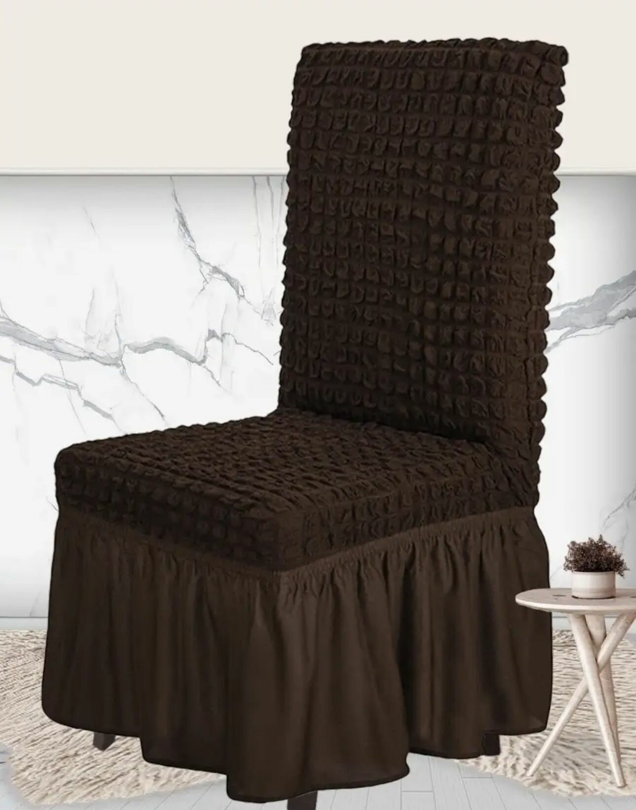 Чехол на стул с оборкой