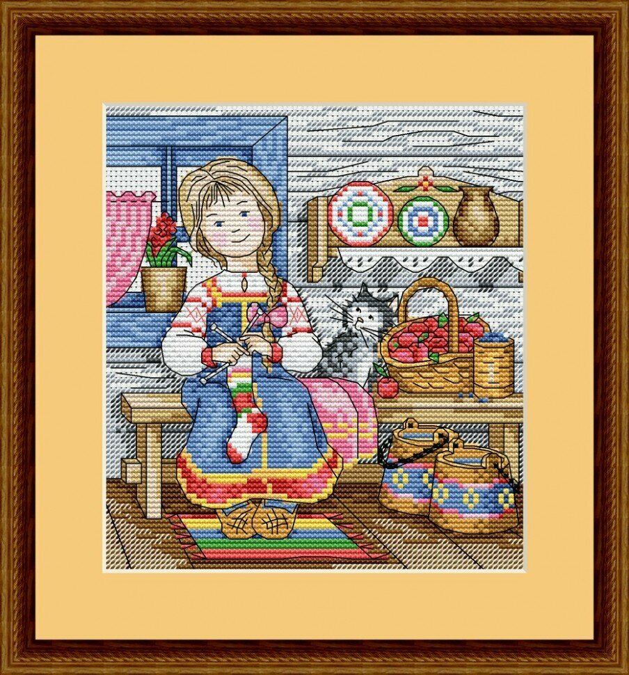 Набор для вышивания Жар-Птица #М-042 Искусница, Счетный крест, 17 x 15 см