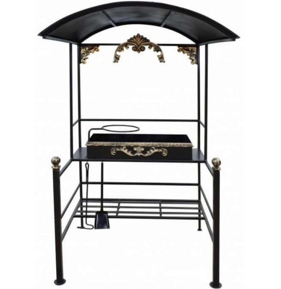 Мангал для дачи с крышей Kovmangal Марокко 220 х 165 х 116 см