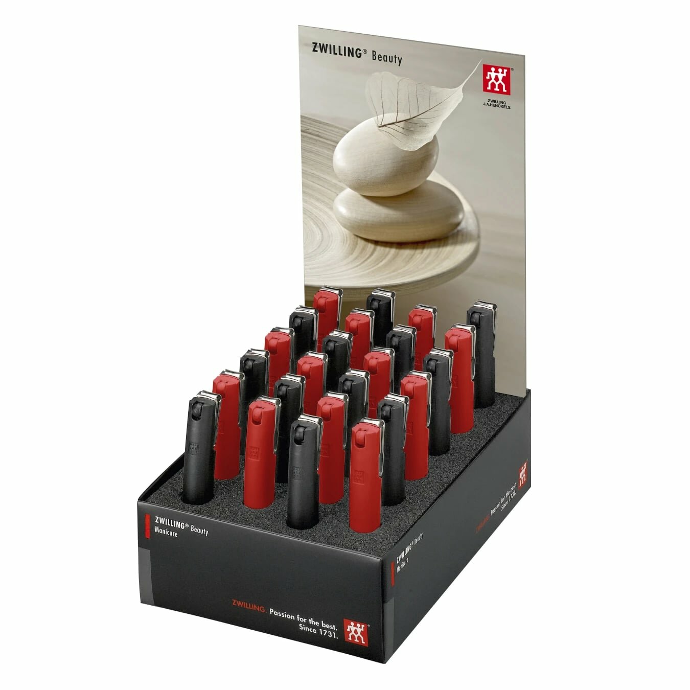 Щипчики Zwilling Beauty Classic, для ногтей, красные, черные, 55мм