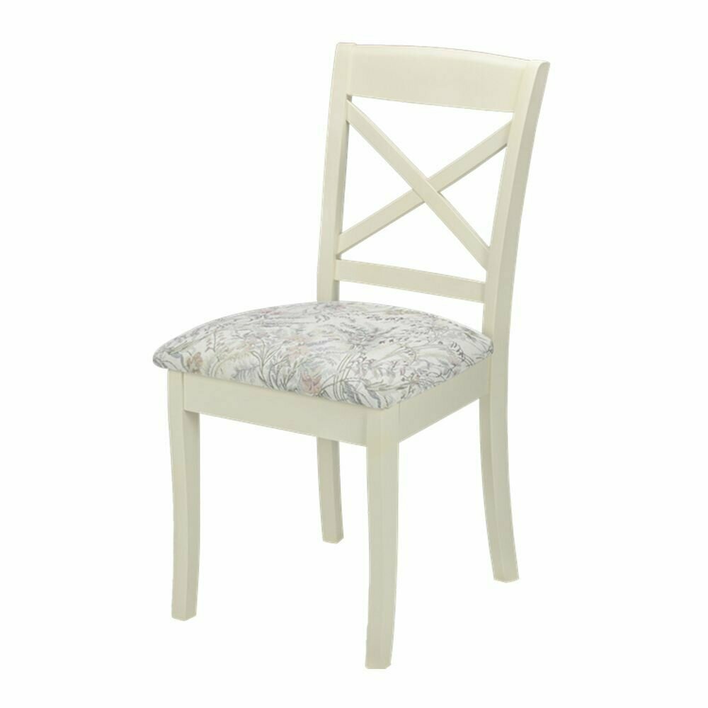 Стул деревянный Бетти с мягким сиденьем со спинкой для кухни для дома для дачи для отдыха из массива дерева бежевый, слоновая кость