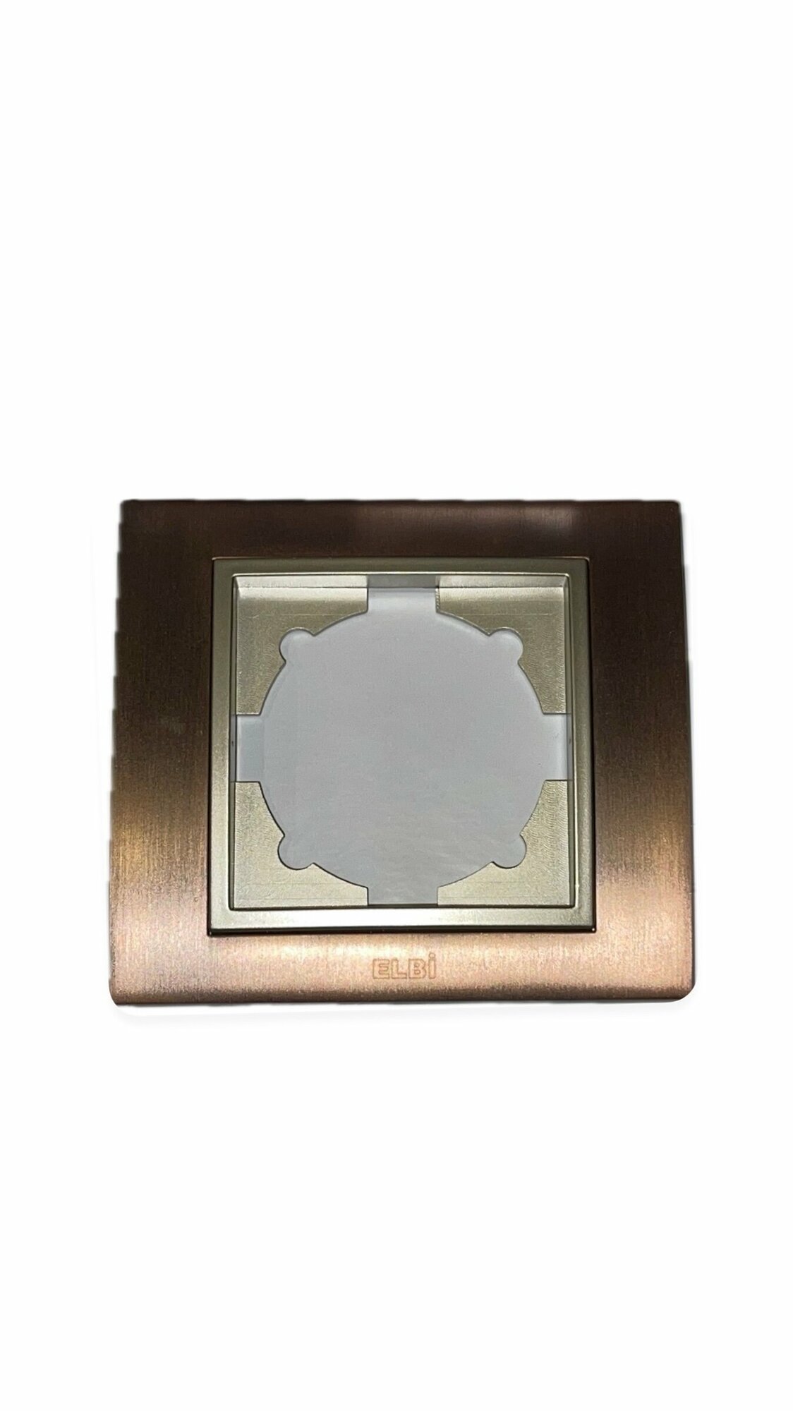 Рамка EL-BI Zena Platin на 1 пост, матовая медь/титан 500-073214-271