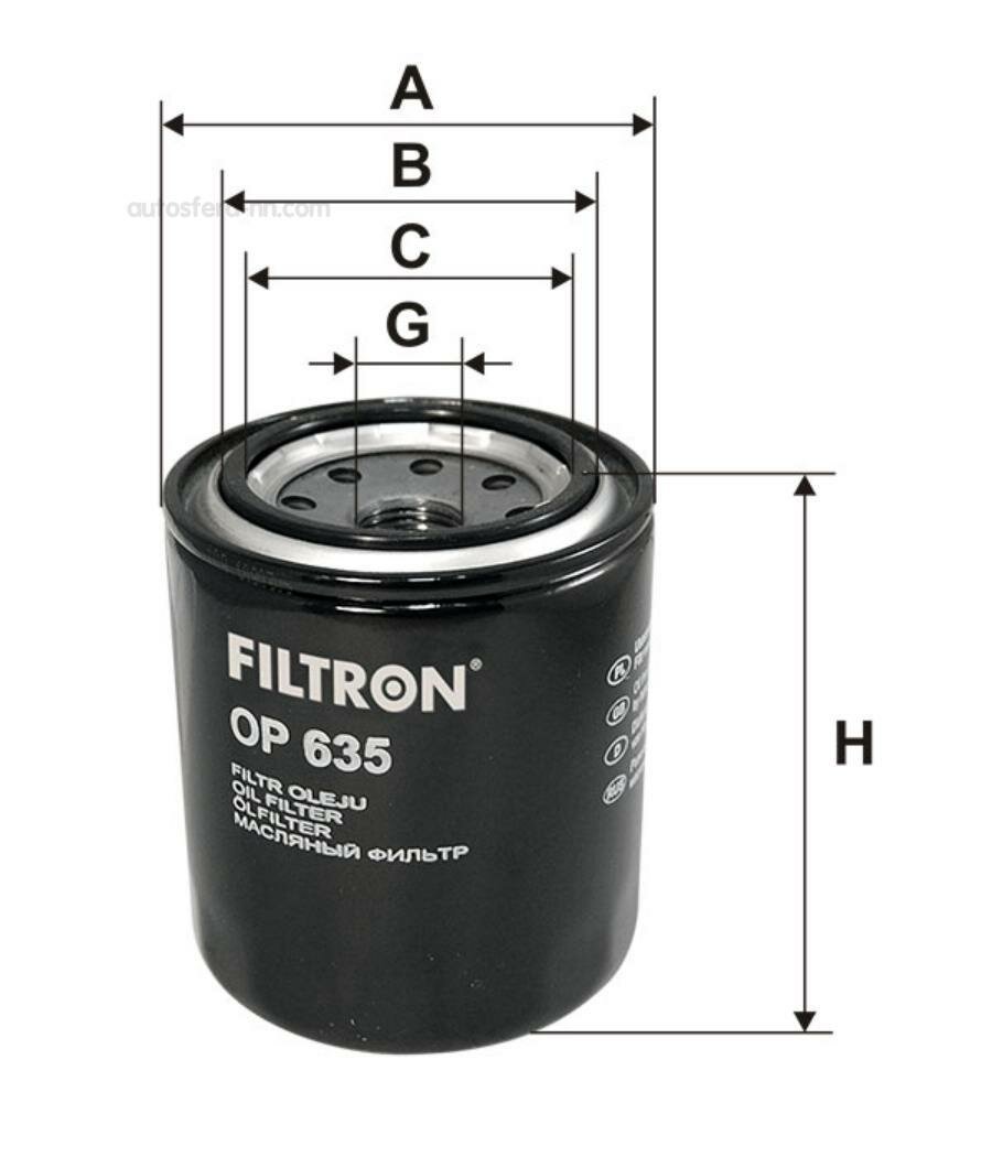 FILTRON OP635 Фильтр масляный