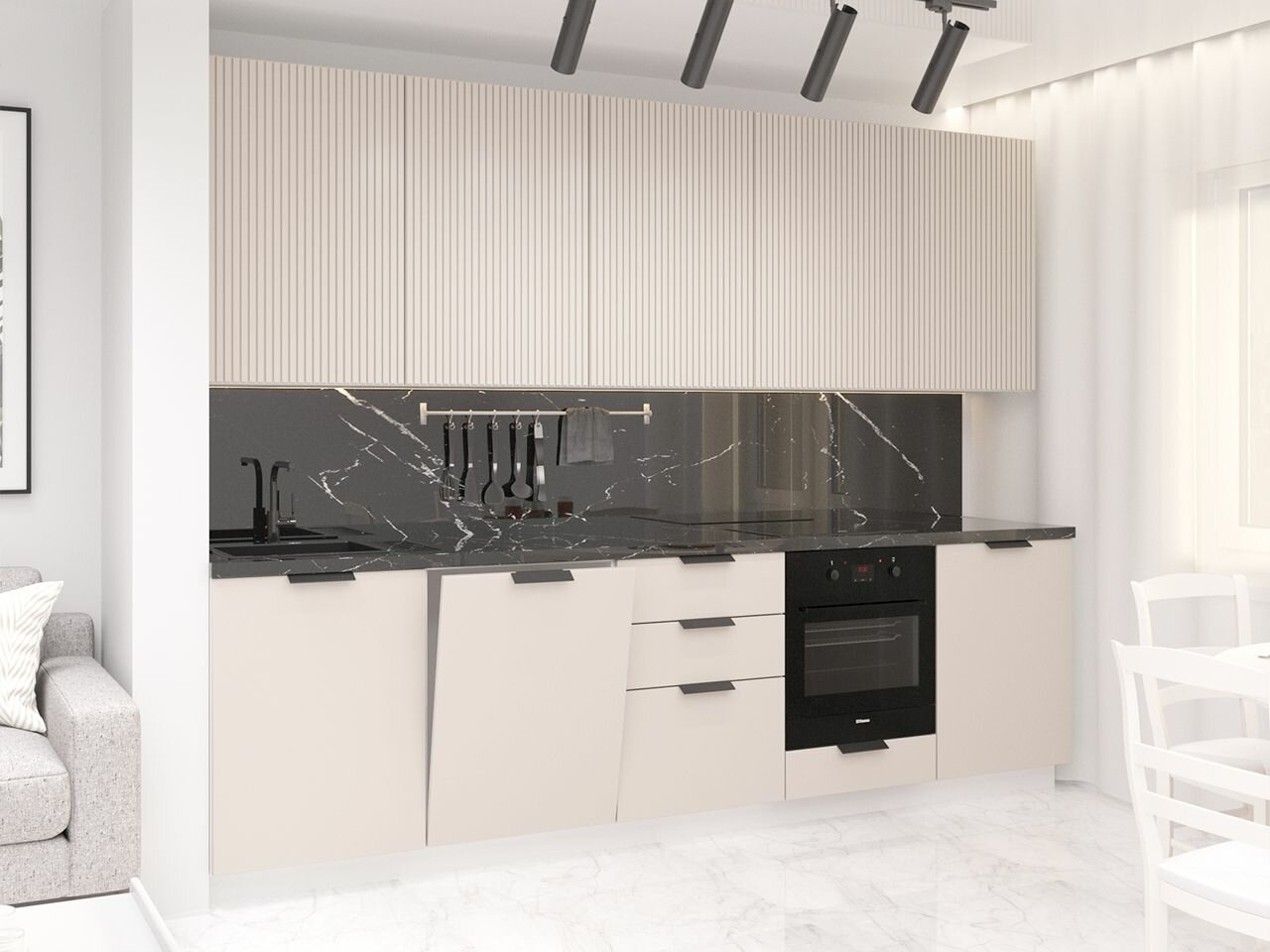 Кухонный гарнитур Евро Лайн Агат, 3000 мм