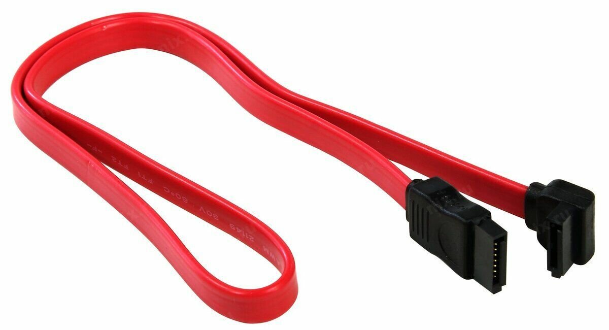 Кабель SATA 3.0 красный 6Gb L-образный