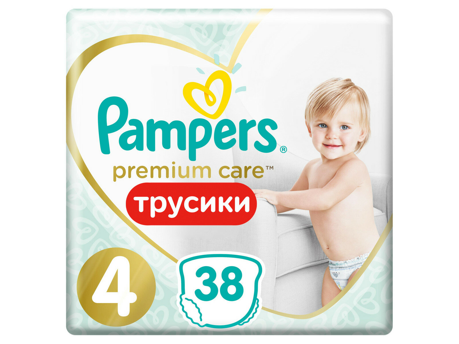 Подгузники-трусики Pampers Premium Care 4 9-15 кг, 38 шт. Эконом
