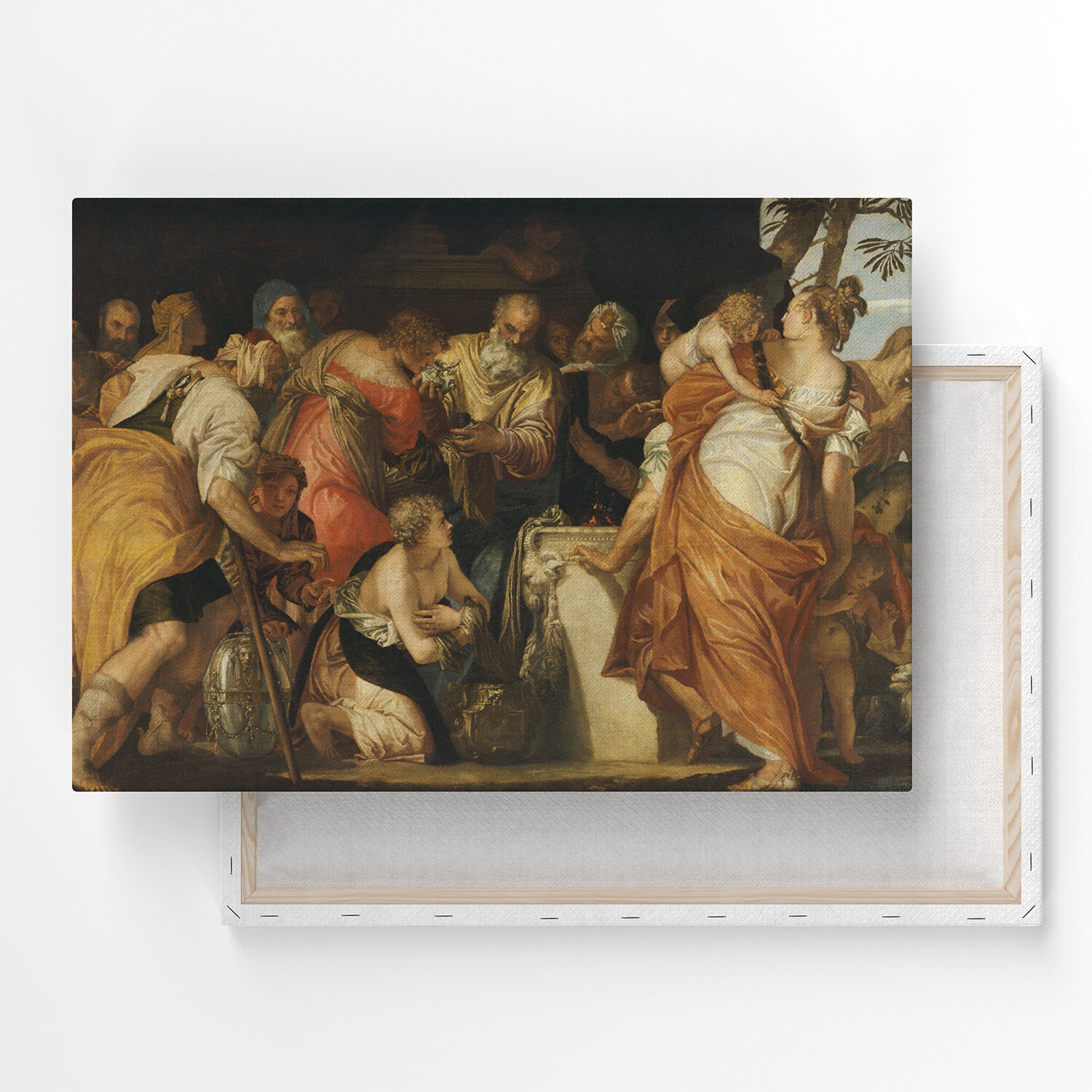 Картина на холсте, репродукция / Паоло Веронезе - The Anointment of David / Размер 80 x 106 см