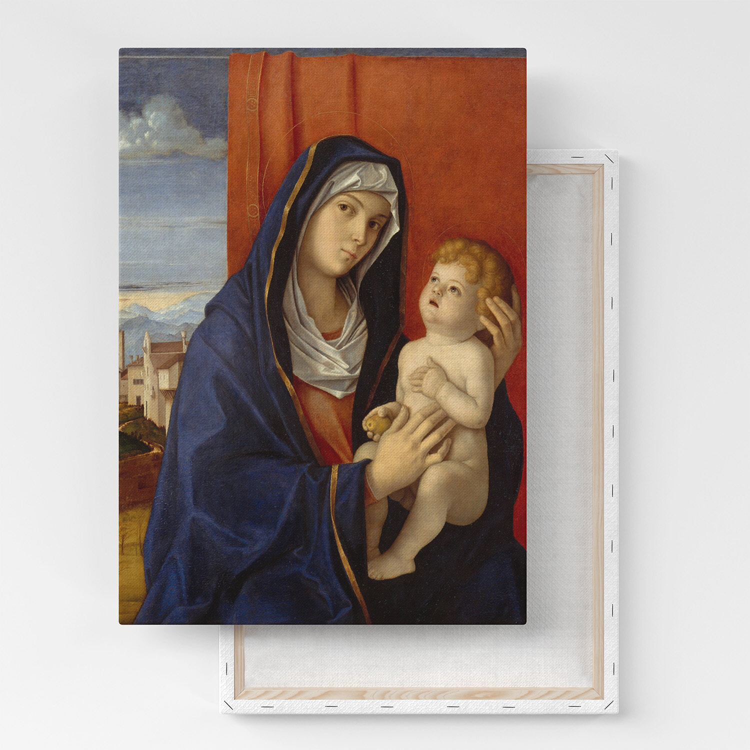 Картина на холсте, репродукция / Джованни Беллини - Madonna and Child / Размер 80 x 106 см