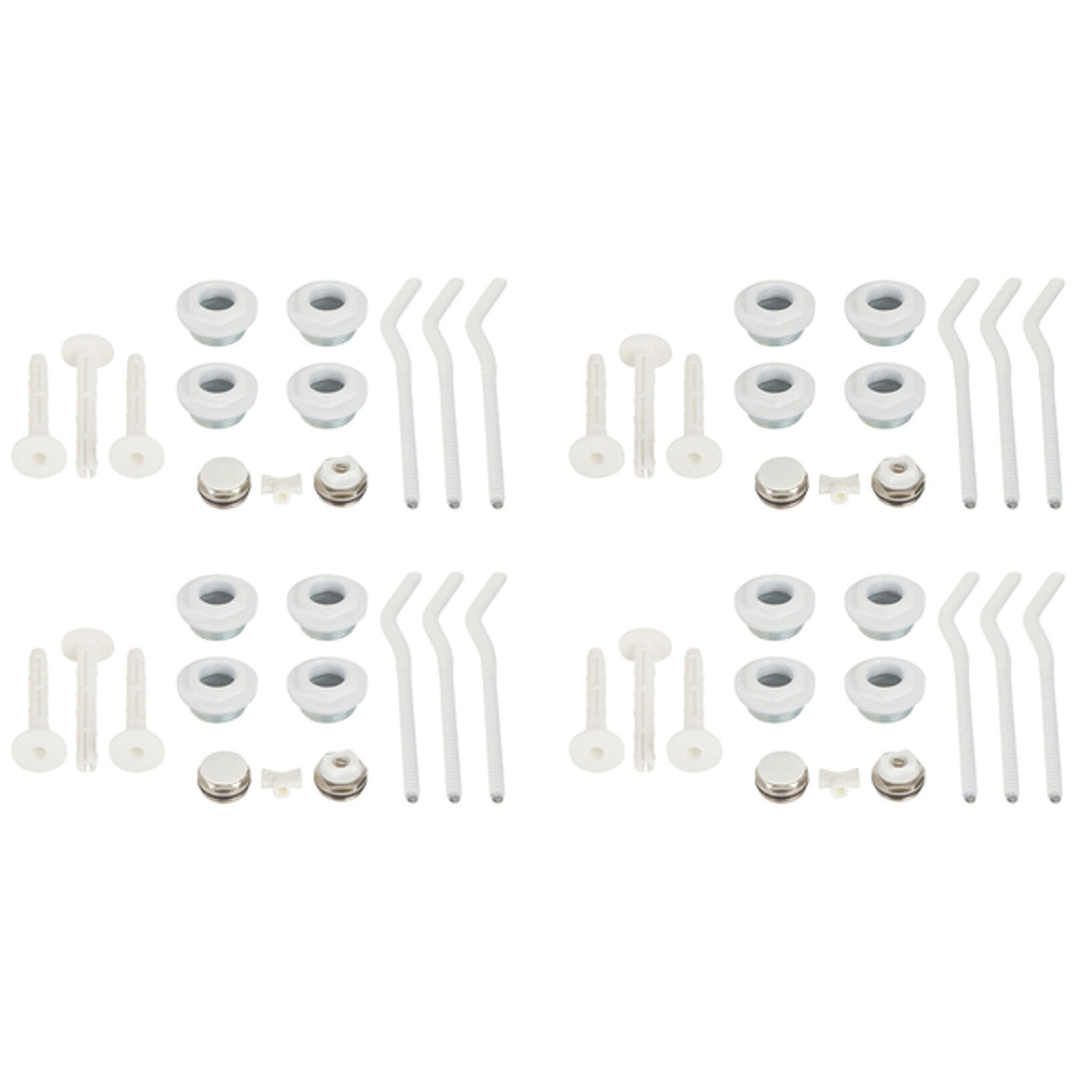 Набор присоединительный (685643) 1" х 1/2" для радиатора 13 предметов белый (4 шт.)