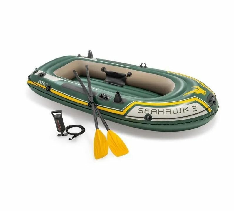Надувная лодка Intex 68347 "Seahawk 2", 236х114х41см, двухместная, до 240кг
