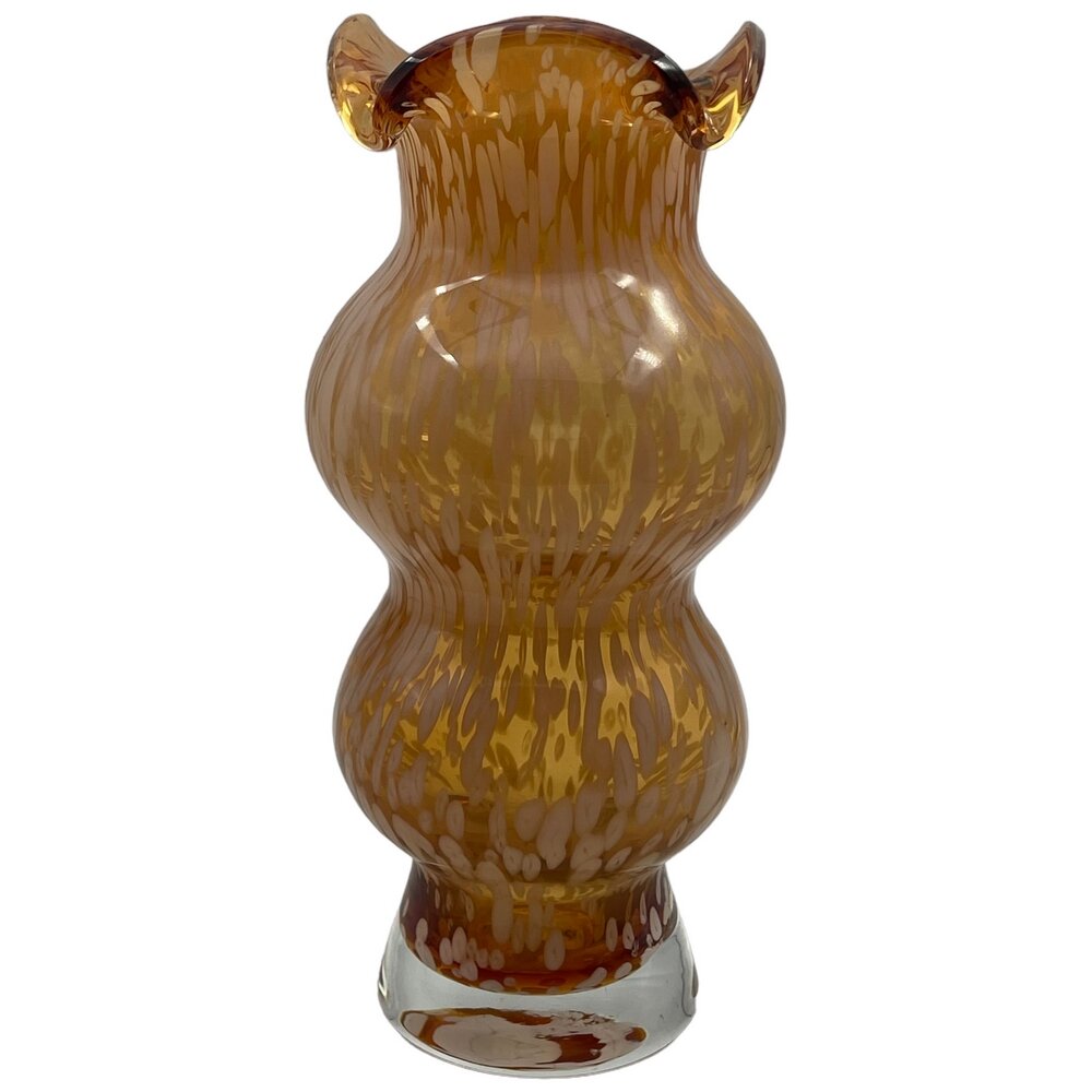 Ваза "Пятнистая", стекло, гутная техника, 1980-1990 гг, Чехословакия