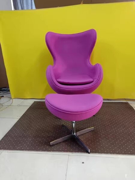 Кресло дизайнерское Egg Chair с оттоманкой, тканевая обивка (другой цвет на заказ)
