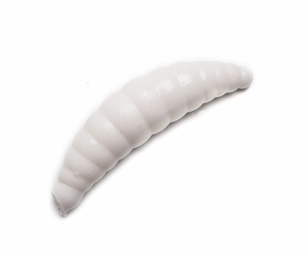 Форелевая резина Troutland MAGGOT CLASSIC 31мм Cheese (Сыр) # 801 / White (10шт)