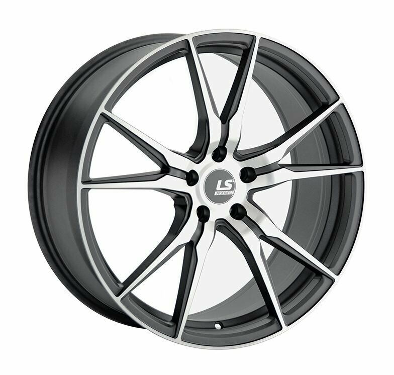 Колесный диск LS Flow Forming LS RC04 18x8" PCD5x114,3 ET45 D67,1 темно-серый матовый с полированными лучами