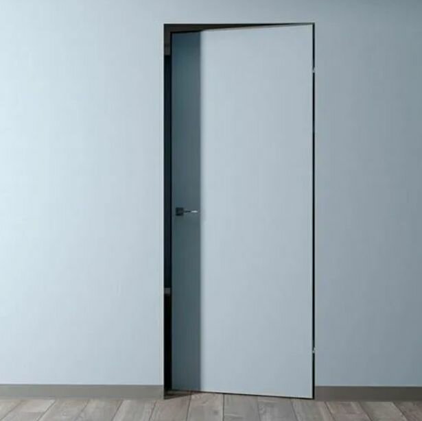 Скрытая дверь INVISIBLE реверс под покраску 700х2000 ABS грунт, в комплекте: полотно, коробка, петли AGB, магн. Замок.