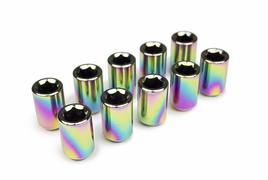 Гайки колесные Top Fit M12х1,5, 32 мм, внутренний шестигранник, стальные, титан, комплект