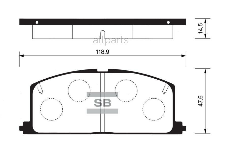 SANGSIN BRAKE SP1105 Колодки тормозные дисковые, передние