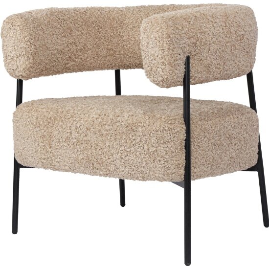 Кресло Bergenson Bjorn HugMe, букле, миндальное молоко