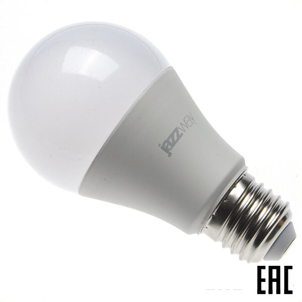 Лампа диммируемая светодиодная «груша» Jazzway теплый белый свет 10Вт 1028839 PLED-DIM A60 10W E27 820 Лм 3000К (2 шт. в комплекте)