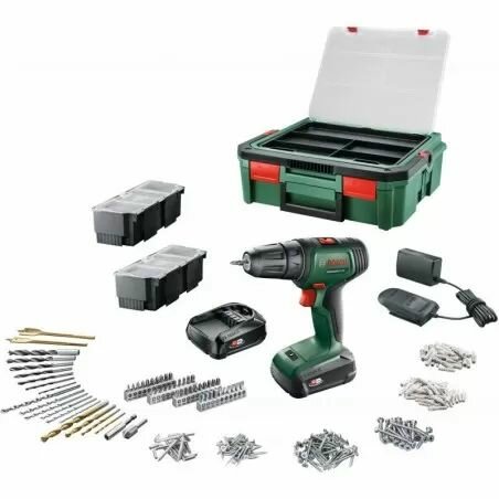 Дрель-шуруповерт Bosch UniversalDrill 18, 2 x 1,5 Ah + L-Boxx + Аксессуары (06039D4003)