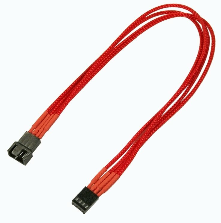 Удлинитель Nanoxia Удлинитель Nanoxia 4-pin PWM, 30см, индивидуальная оплетка, красный NXPWV3ER
