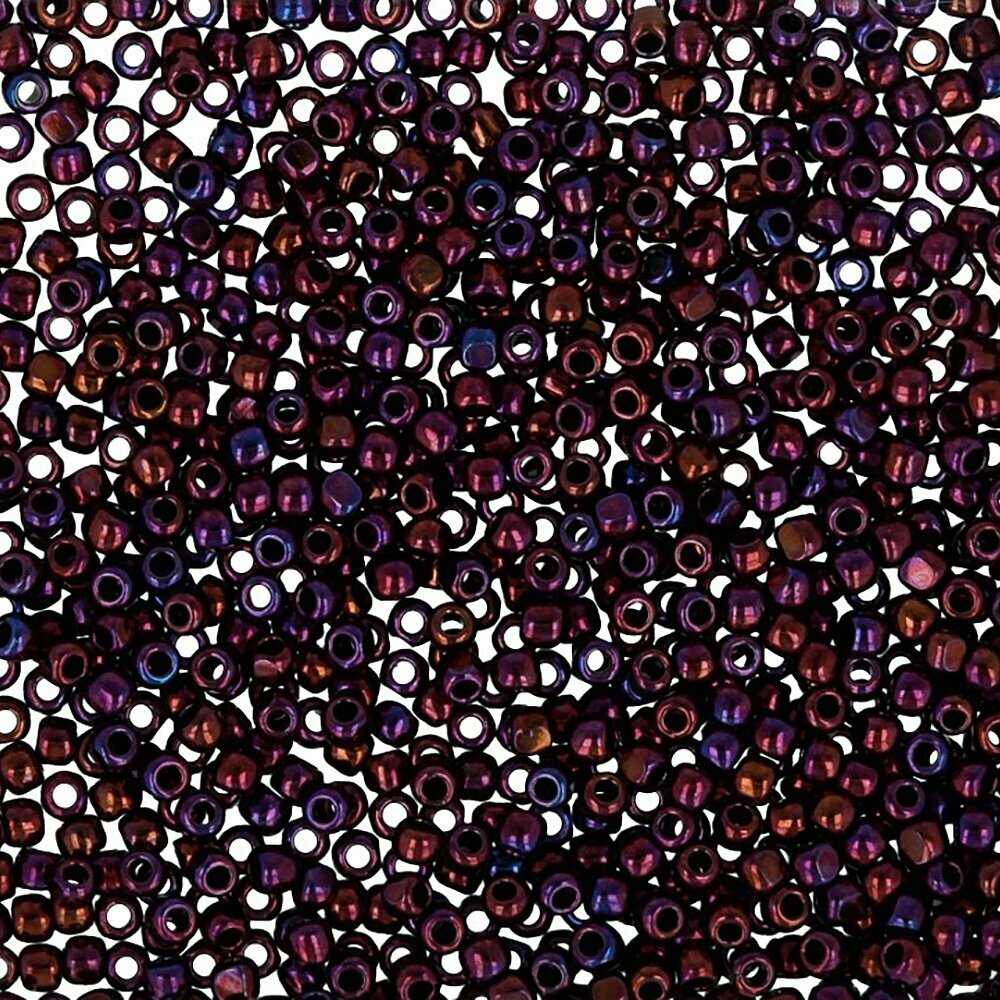 Бисер TOHO 15/0, Charlotte, №2, 1,7 мм, 5х5 г, №0503, бордовый меланж