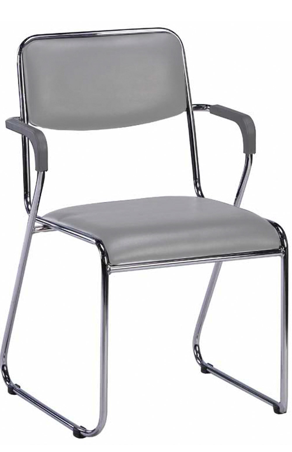 Офисное кресло Fix Plus Everprof серый, экокожа, пластик, металл, мягкое сиденье, с подлокотниками