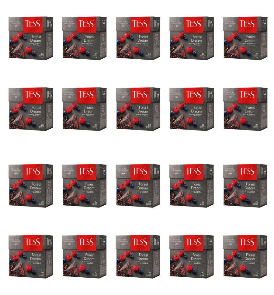 Чай черный в пирамидках Tess Forest Dream (Тесс Форест Дрим), 20*1,8 г (комплект 20 шт.) 6007842