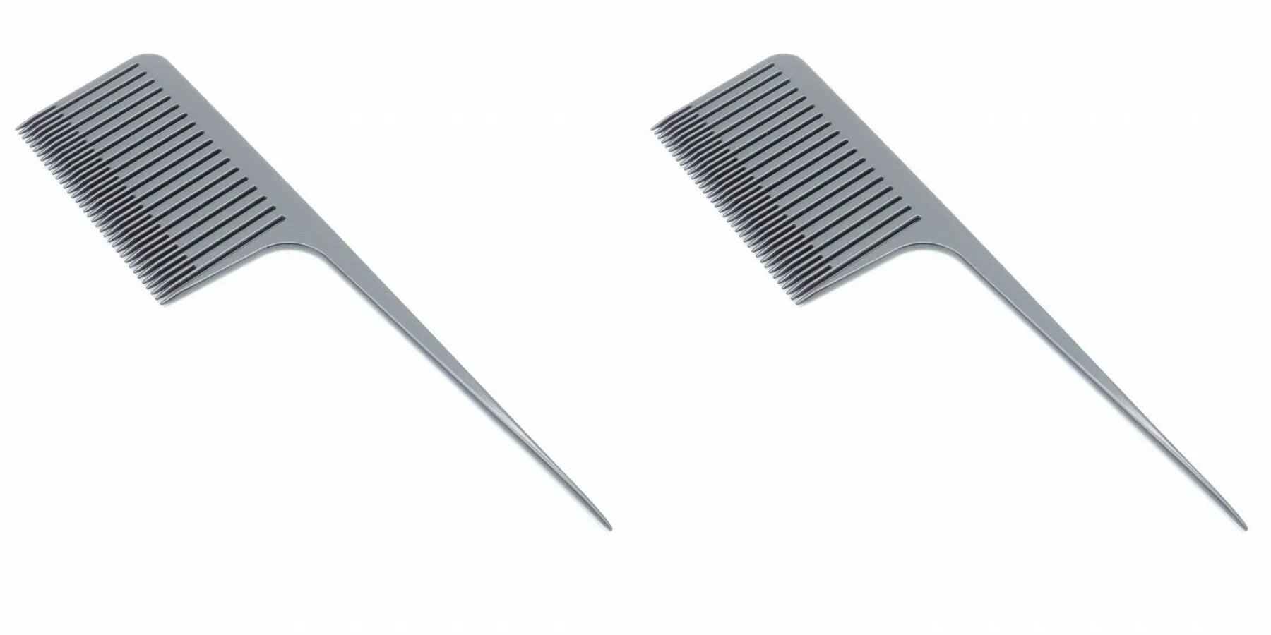 Расчёска Nail Art для мелирования, широкая, пластиковый хвост, серый, 2 шт