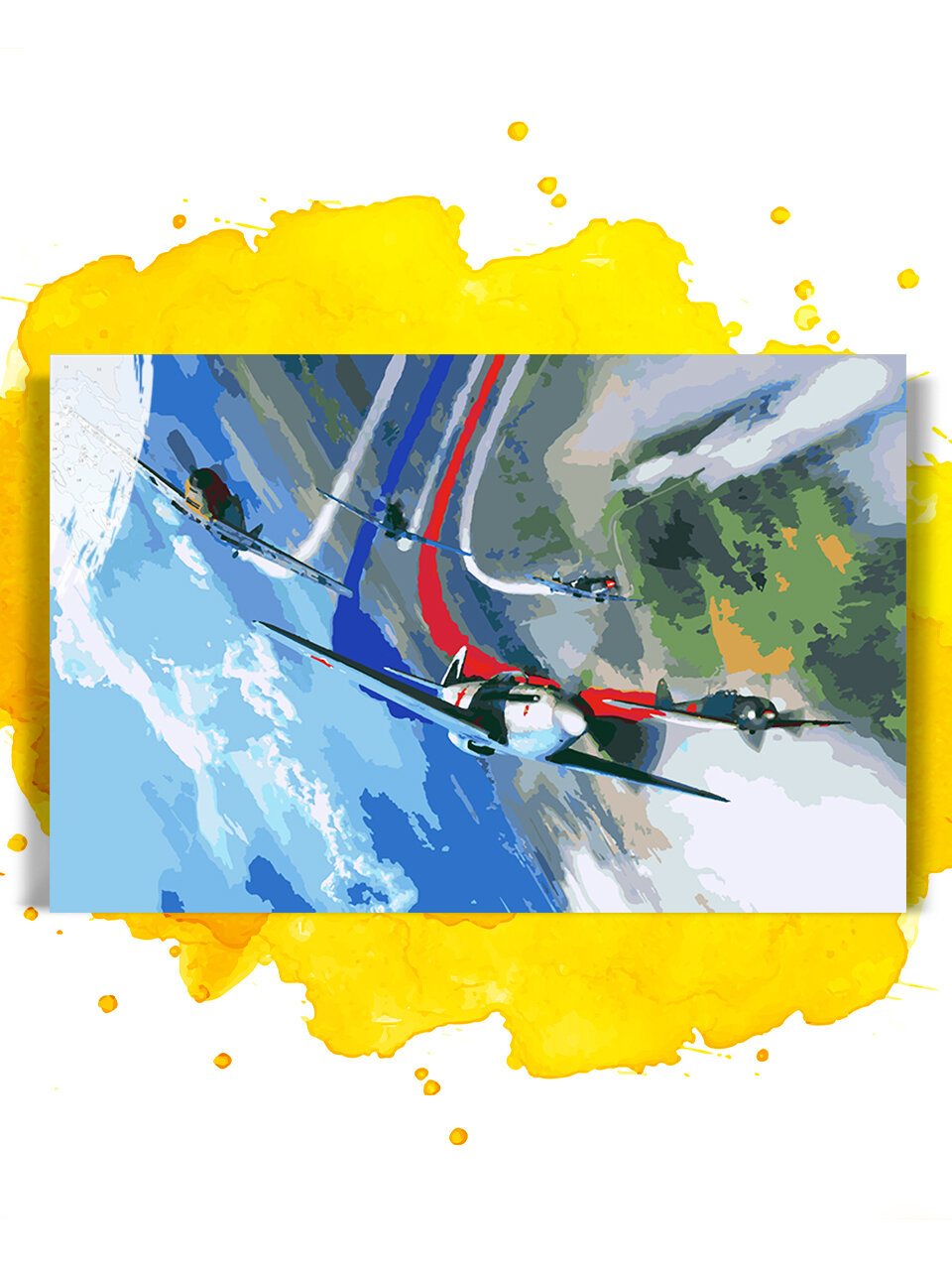 Картина по номерам на холсте Воздушный парад, 40 х 60 см