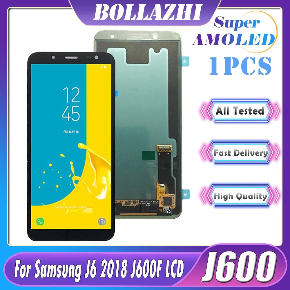 ЖК-дисплей 5,6 дюйма Super AMOLED для Samsung J600 LCD SM-J600G J600F J600FN/DS, ЖК-дисплей для Samsung J6 2018, дисплей J600, запасные части