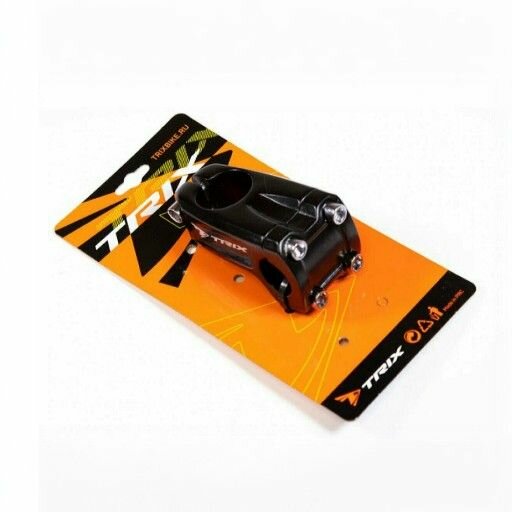 Вынос руля TRIX, алюминиевый кованый, BMX, под руль 22,2мм, четырехболтовый, l-30мм, глянцевый черный