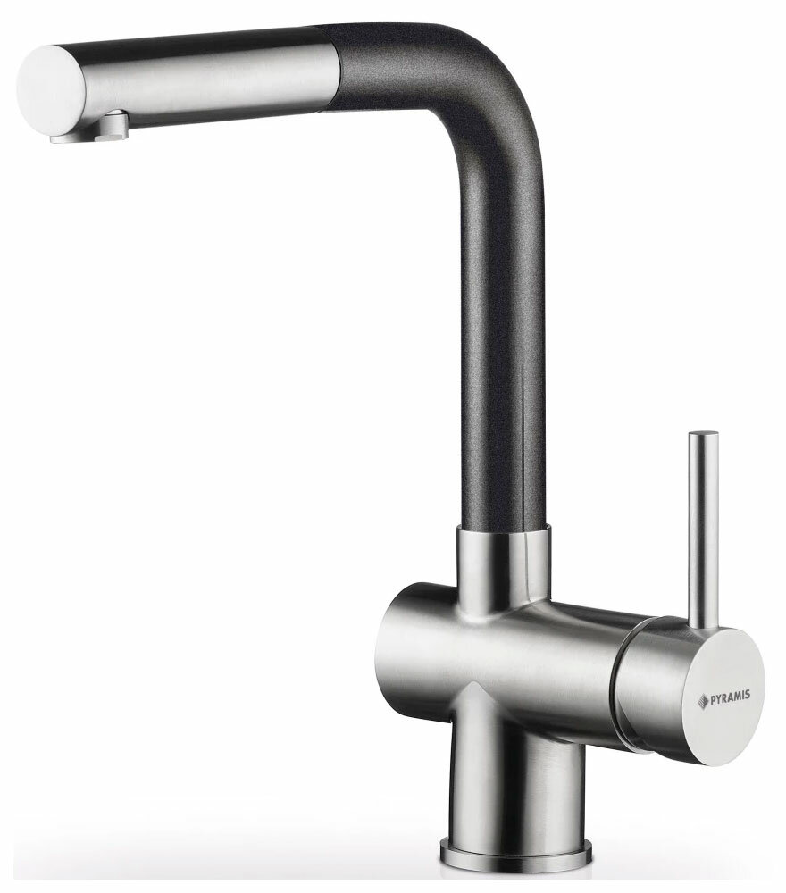 Кухонный смеситель Pyramis CAPRICCIO FUSSION, жемчужно-черный, нержавеющая сталь (090917601)