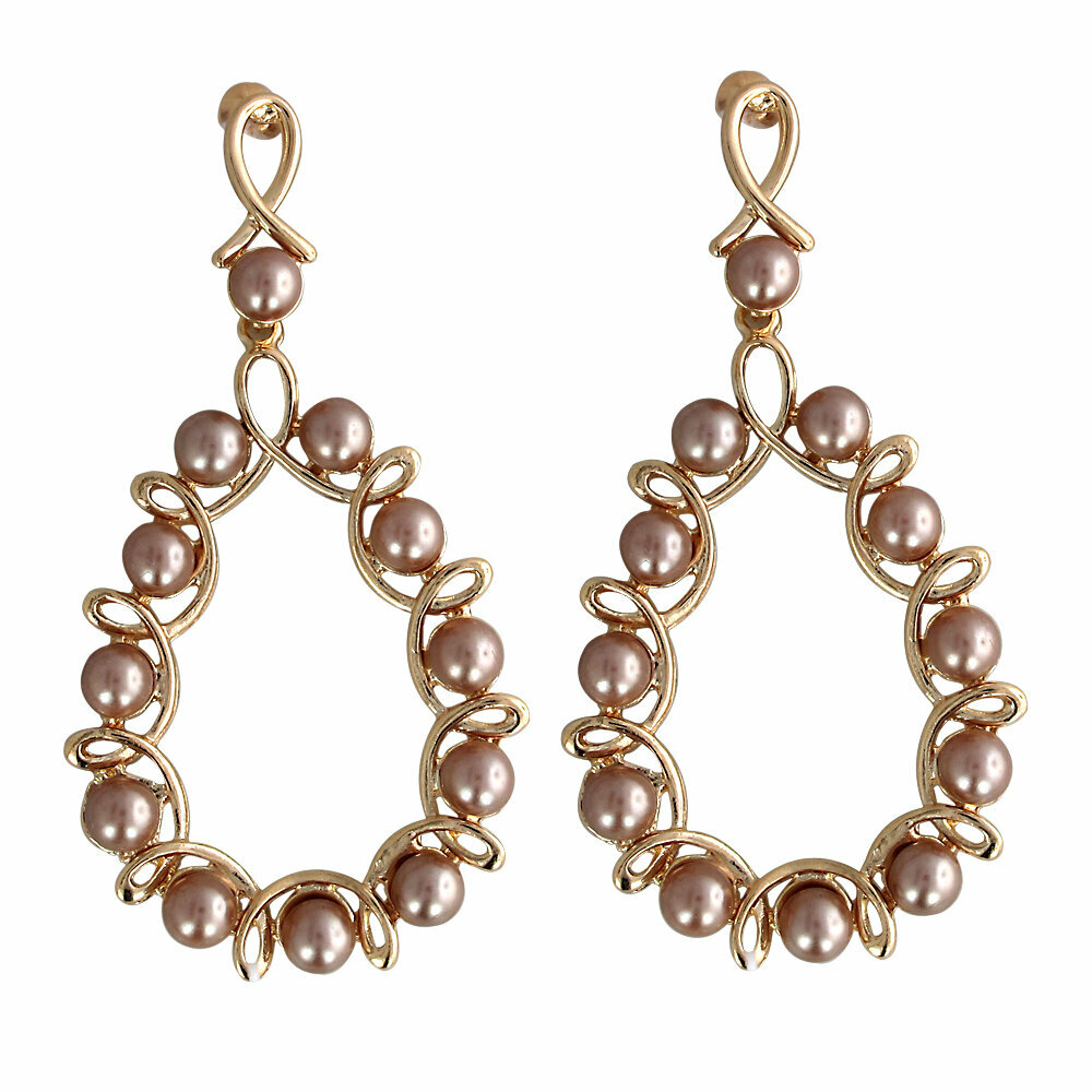 Серьги с подвесками, жемчуг имитация