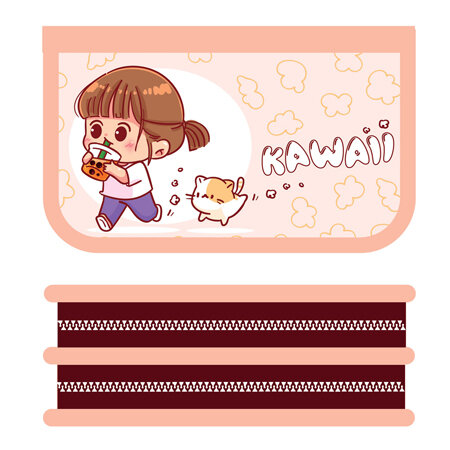 Пенал двухсекционный Пчелка большой с откид. план ПО-05 девочка С соком 2023