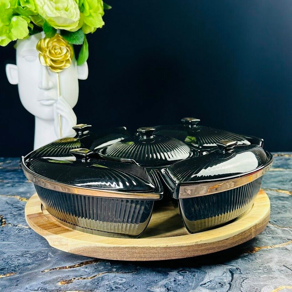 Менажница 30,5см эллада на вращающейся подставке 1 шт.