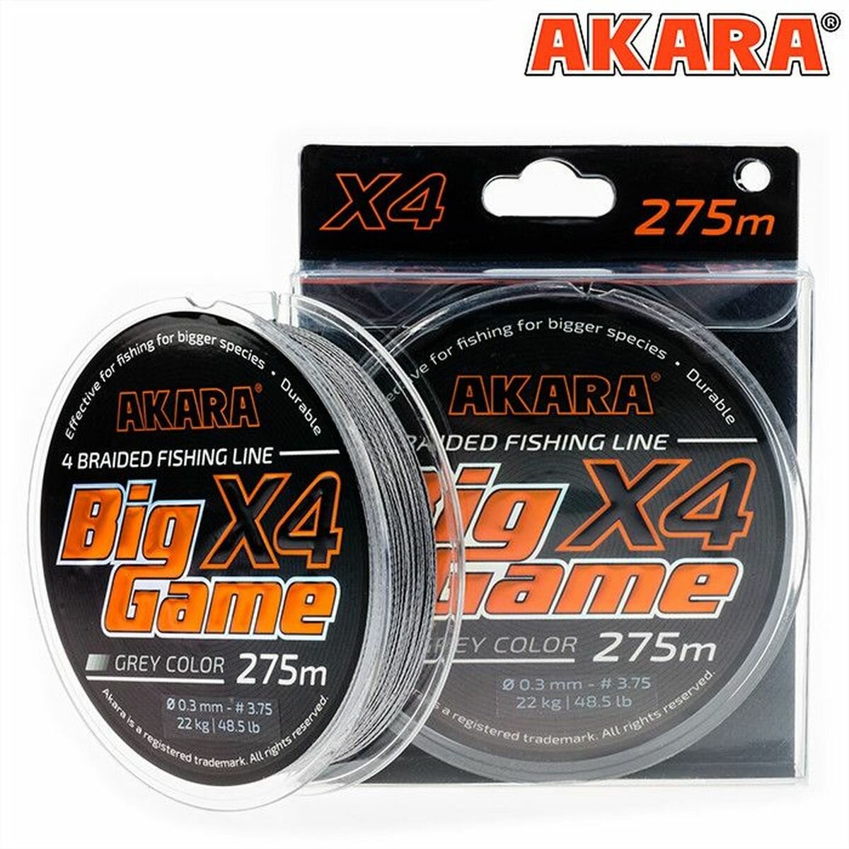 Шнур Akara Big Game Gray 275 м 0,60