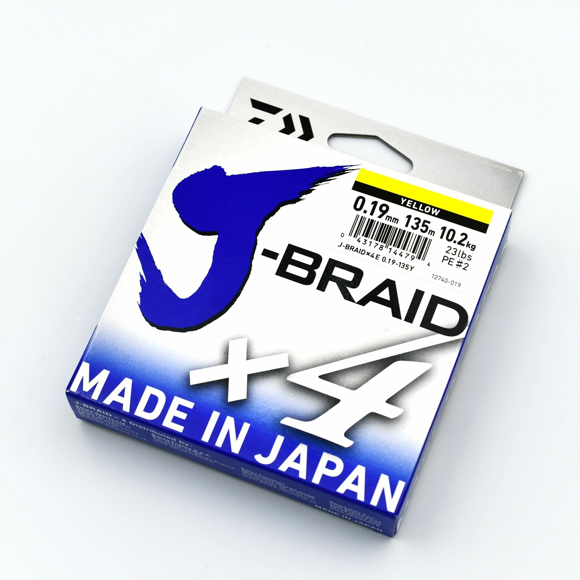 Шнур плетеный Daiwa J-Braid x-4 0.19мм желтый