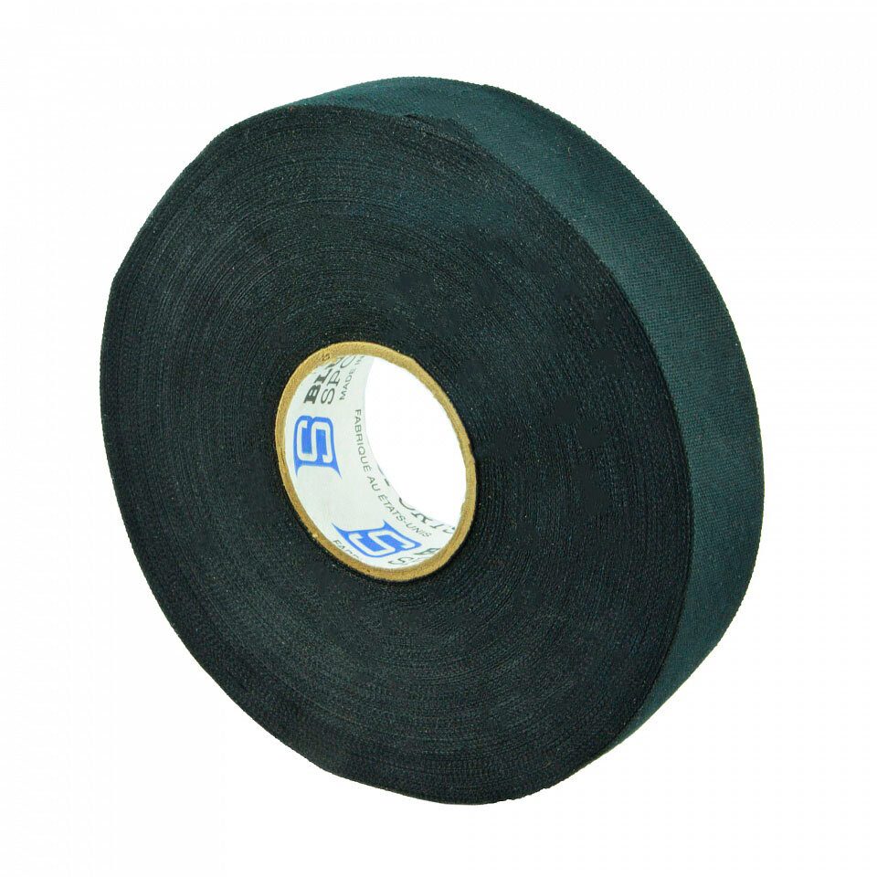 Лента хоккейная Blue Sport Tape Coton Black 603308, ширина 24мм, длина 47м, черный (24мм*47м)
