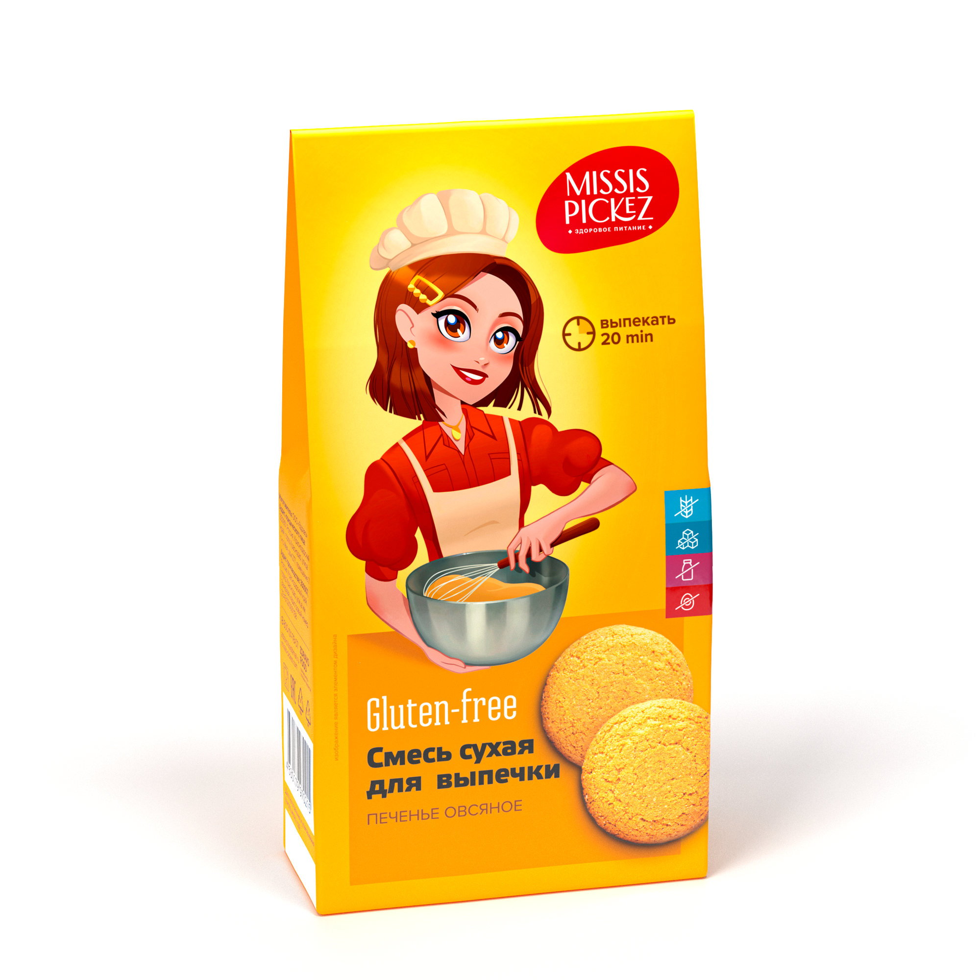 Смесь для выпечки "Missis Pickez" Печенье овсяное классическое, 1 пачка весом 130 грамм