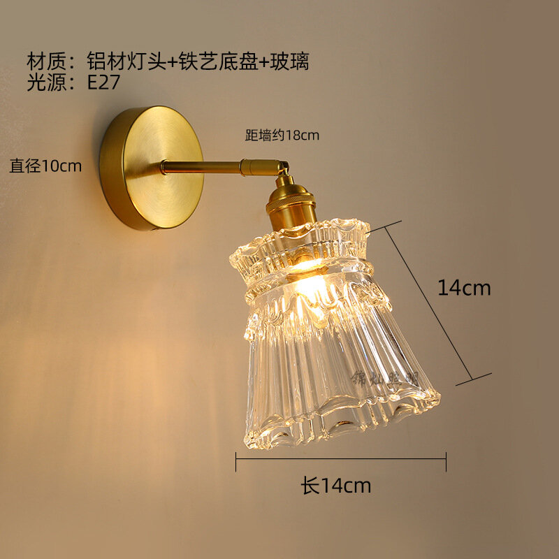 Скандинавский минималистичный светильник для балкона, стеклянный светильник в форме лотосового листа, коридорный светильник, входной светильник, французский хрустальный светильник, потолочный светильник интернет-знаменитости