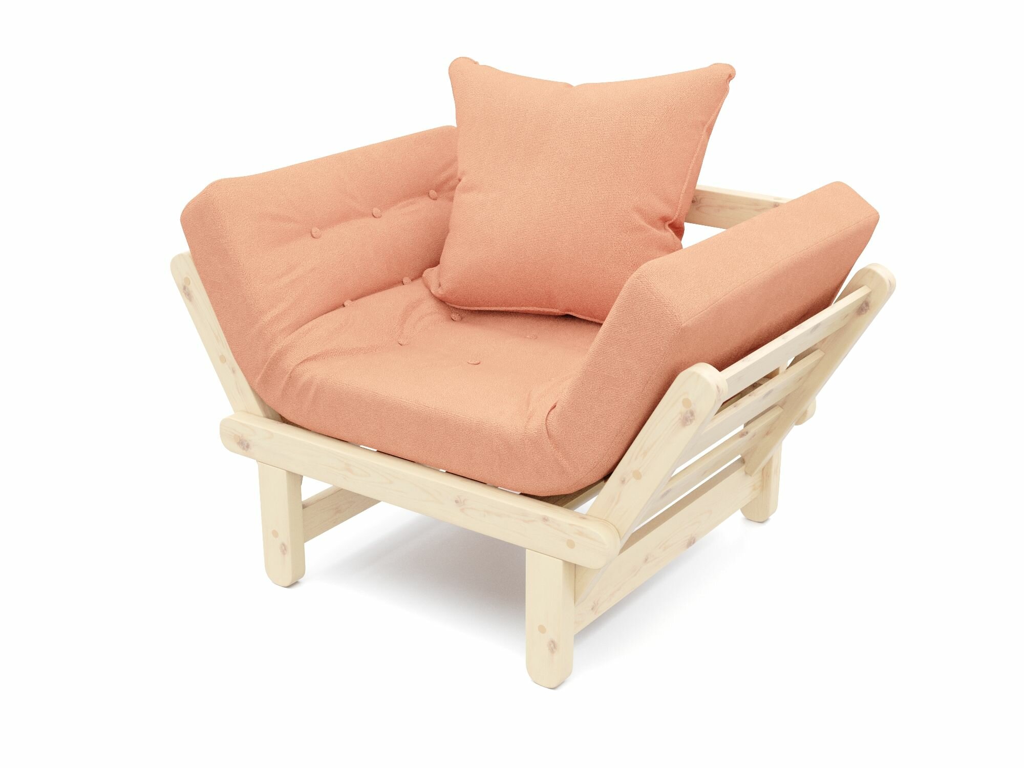 Кресло Arsko Стэнфорд розовое, велюр, деревянное, мягкое, для дачи, для кафе и бара, на веранду и террасу, для бани